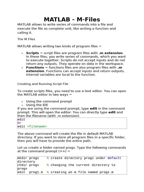 Matlab M Files Pdf