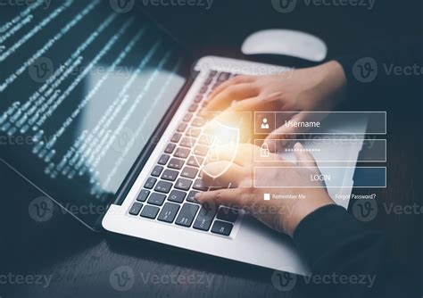 Laptop With Cyber Security With Code Html And Programming On Screen Laptop Programmer