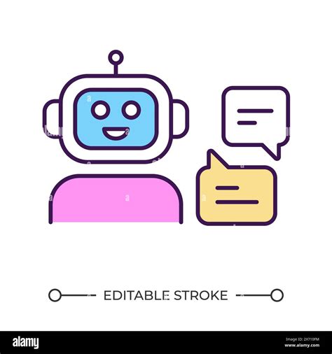 Talking Chatbot RGB Color Icon Stock Vector Image Art Alamy