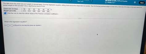 Solved Save Homework Chapter 10 Correlation And Regression