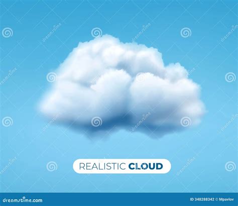 Realistic Cloud Vector Illustration On Background Stock Illustration Illustration Of Realistic