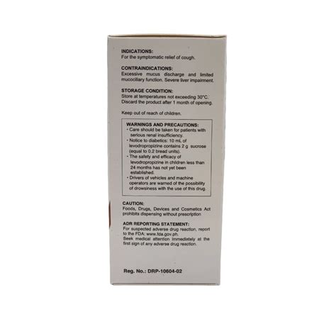 Rapifort Rapifort 30mg 5ml Syrup Cough Suppressant 60ml [prescription Required] Watsons