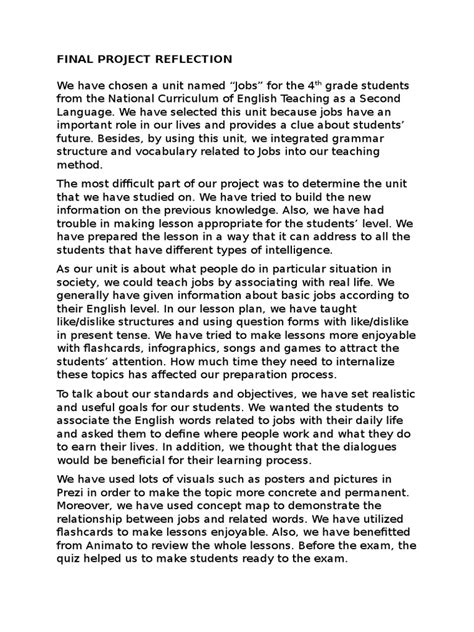 Final Project Reflection