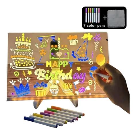 Placa Luminosa Usb Placa De Escrita De Mesa Led Mercadolivre