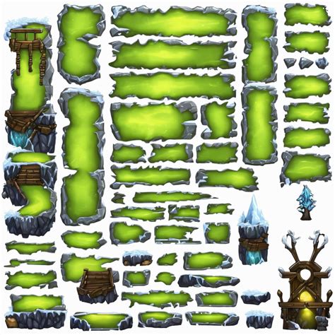 Tilemap D Video Game Asset WINTER Biome Bundle By Pixel Game Resources
