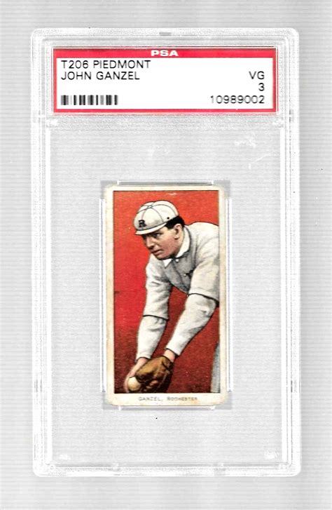 1909 11 T206 Piedmont 350 Tobacco Baseball Card Psa 3 John Ganzel