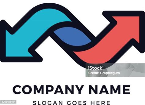 크리에이티브 화살표 연결 벡터 로고 아이콘 디자인 템플릿입니다 추상 로고 타입 개념 요소 기호 모양입니다 0명에 대한 스톡 벡터