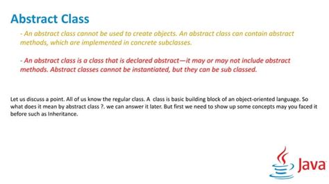 Abstraction In Java Abstract Classes And Interfaces Pptx