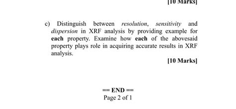 Solved C Distinguish Between Resolution Sensitivity And