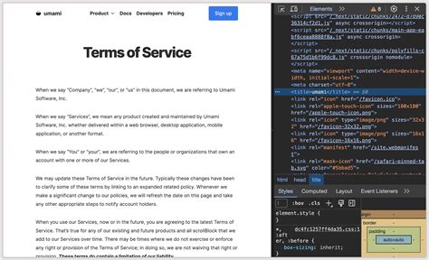 Uninformative Page Titles · Issue 139 · Umami Softwarewebsite · Github