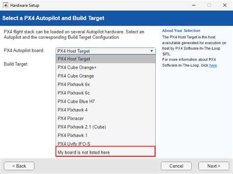 supported px4 autopilots matlab and simulink