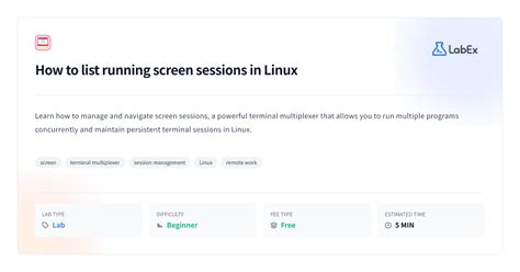 How To List Running Screen Sessions In Linux Labex