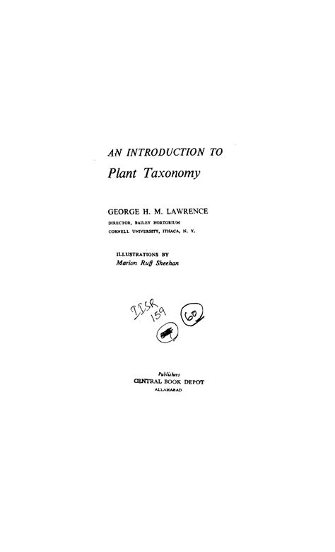 SOLUTION An Introduction To Plant Taxonomy Studypool