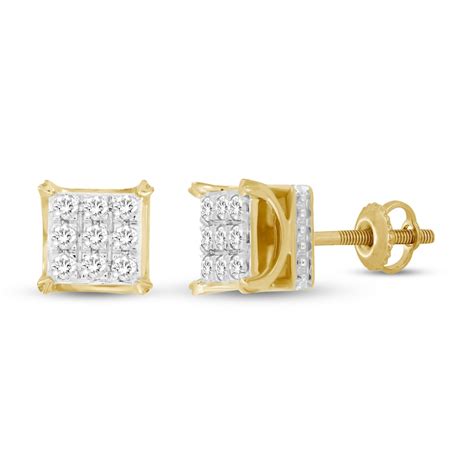 Mens Diamond Earrings 14 Ct Tw 10k Yellow Gold Kay Outlet