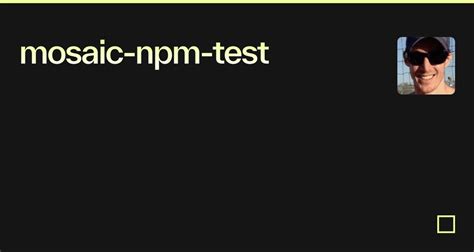 Mosaic Npm Test Codesandbox