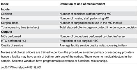 Table Showing Model Input And Output Variables And Their Definitions