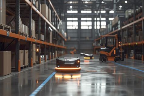 Premium Photo Autonomous Robots For Warehouse Automation