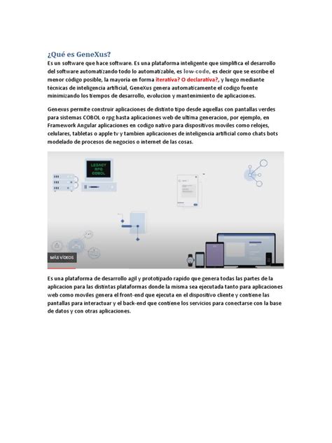 1 ¿que Es Genexus Pdf Software De La Aplicacion Aplicación Web