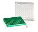 Boîte à Alvéoles En Polycarbonate Coloris Bleu Pour 81 Cryotubes De 1 à