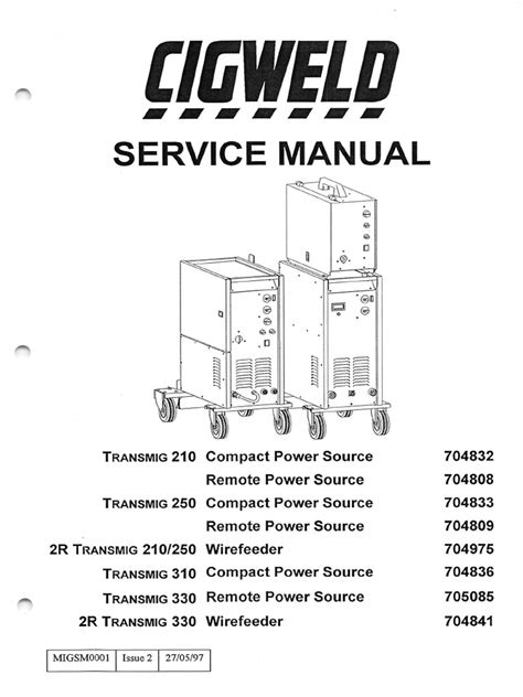 Service Manual Transmig Mig Welders Pdf Electricity Electrical