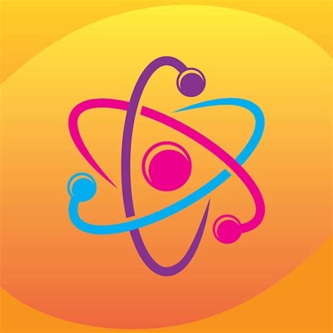 Vibrant Atomic Symbol With Colorful Orbs Jiffy Designs