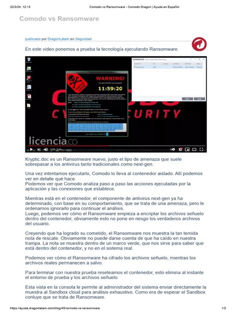 Comodo Vs Ransomware Comodo Dragon Ayuda En Español Pdf
