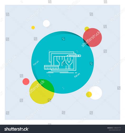 Architecture Blueprint Circuit Design Engineering White Stock Vector
