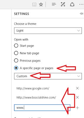 Learn New Things How To Change Default Start Web Page In Microsoft Edge Browser