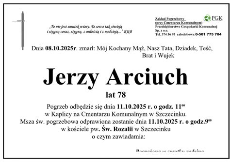 Śp Jerzy Arciuch Nekrolog