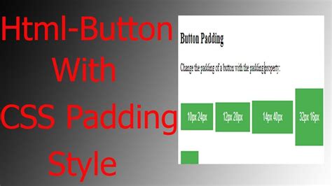 How To Create A Html Button With CSS Padding Style