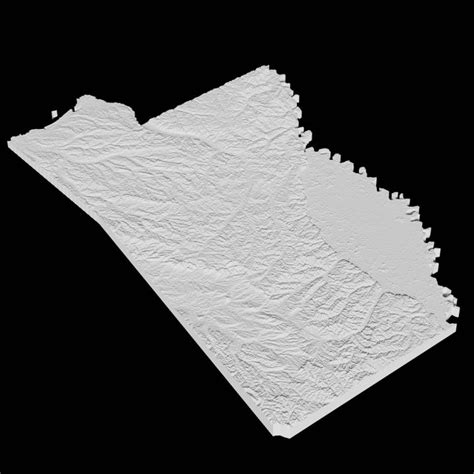 3d Printable Usa State Of Mississippi Topographic Map 3d Terrain