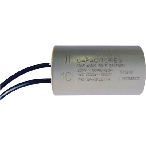 Capacitor Jl 10uf 250vac 30 X 56 100080