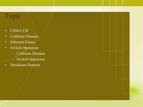 Ethernet And Switching Pptx Computer Networking Computing