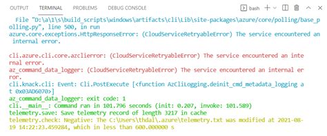Cloudserviceretryableerror The Service Encountered An Internal Error