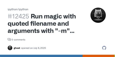 Run Magic With Quoted Filename And Arguments With M Leads To Error