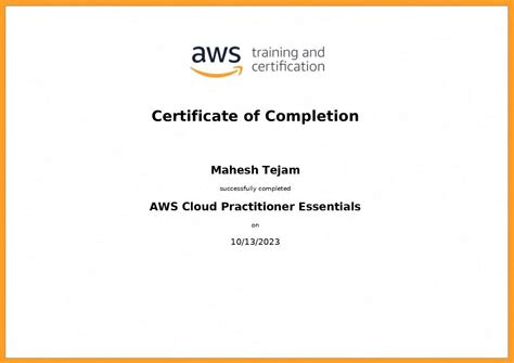 Earned Aws Cloud Practitioner Certification Mahesh Tejam Posted On
