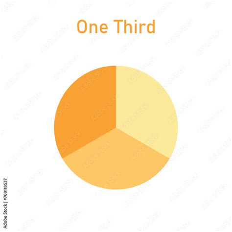 Circle Divided Into Three Equal Segments One Third Fraction Circle