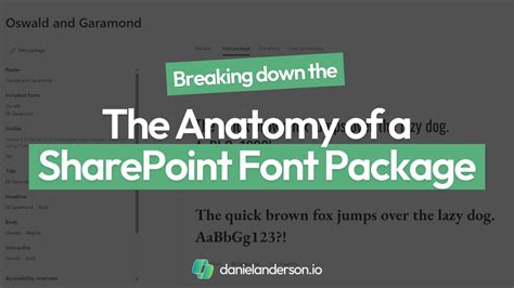 Guide To Sharepoint Font Packages