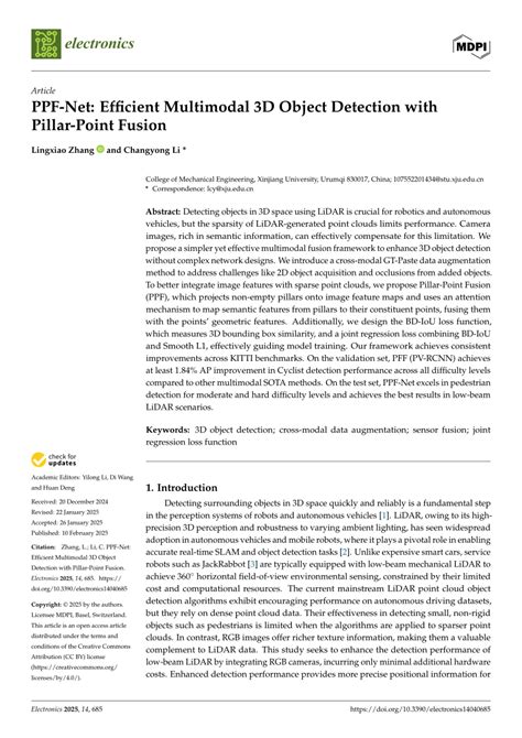 Pdf Ppf Net Efficient Multimodal 3d Object Detection With Pillar Point Fusion