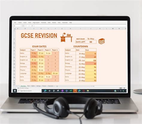 Excel GCSE Revision Planner Timetable With Topic Checklists Etsy UK