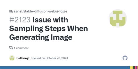 Issue With Sampling Steps When Generating Image · Issue 2123
