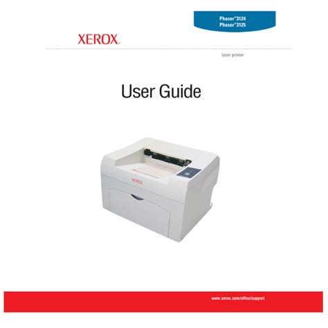 User Manual Xerox Phaser 3125 English 76 Pages