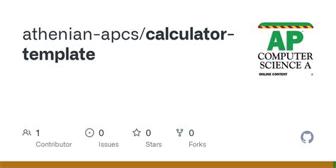 Github Athenian Apcscalculator Template