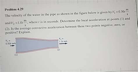 solved problem 4 29 nthe velocity of the water in the pipe