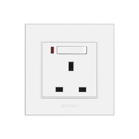 Electrical 13A British Standard UK Wall Switch Socket With Lamp Wall Switch And Socket Outlet