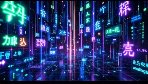 Free Neon Language Matrix Image Download At Stockcake
