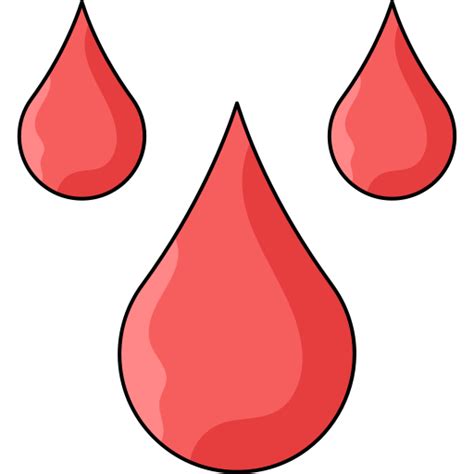 Blood Drop Generic Thin Outline Color Icon
