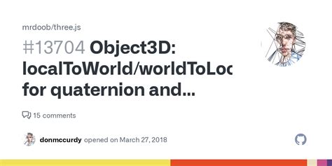 Object3d Localtoworldworldtolocal For Quaternion And Scale · Issue