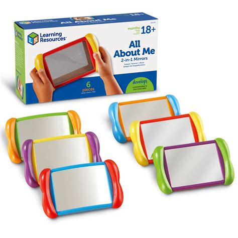 อายุ 18เดือน ชุดกระจกเงา 2 In 1 All About Me 2 In 1 Mirrors Set Of