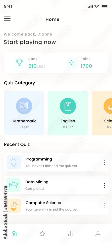 quiz games crossword quizzes and trivia game mobile app ui kit template vector de stock